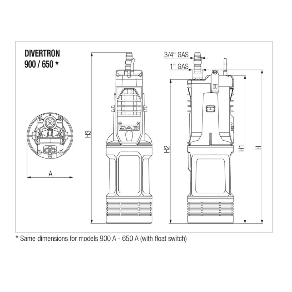 Divertron 900A 60203220 submersible pressure booster pump