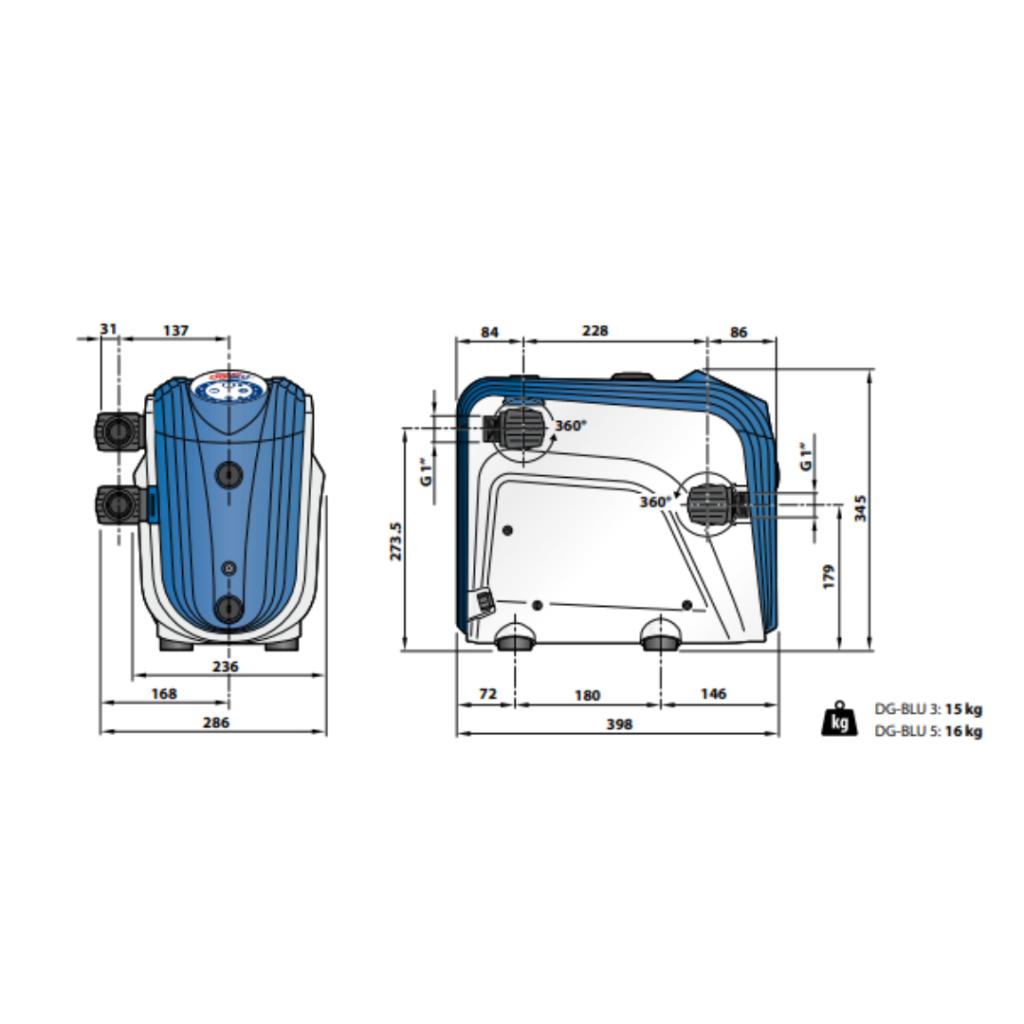 Pedrollo DG-Blu 3 Automatic Variable Speed Booster Pump - Anglian ...